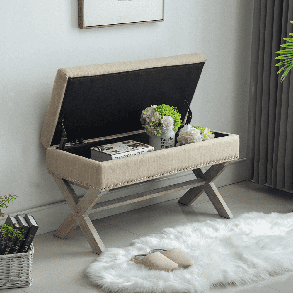 Upholstered foyer bench store