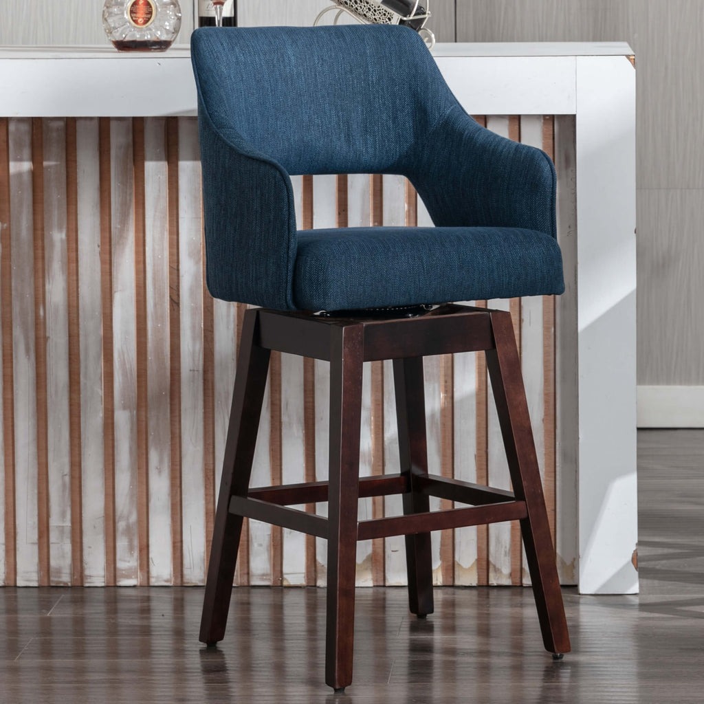 Modern 27" Swivel Bar Stools with Open Back - 6550CS