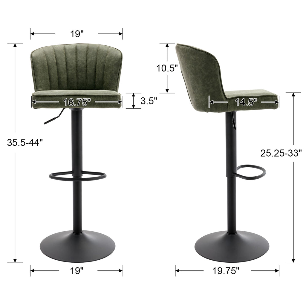 Curved Back Counter Stools Set of 2 - 8684CS