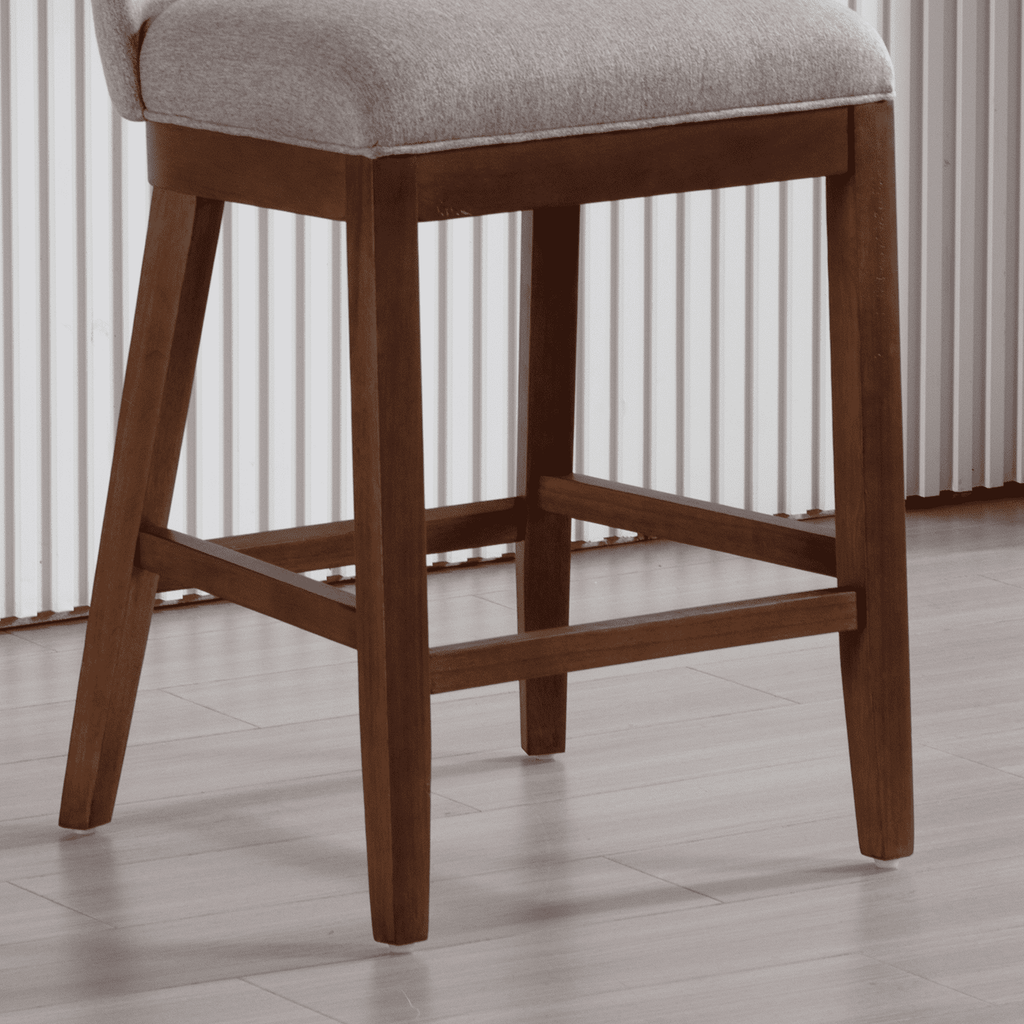 26" Linen Armless Open Back Counter Bar Stools Set of 2 - 3226CS