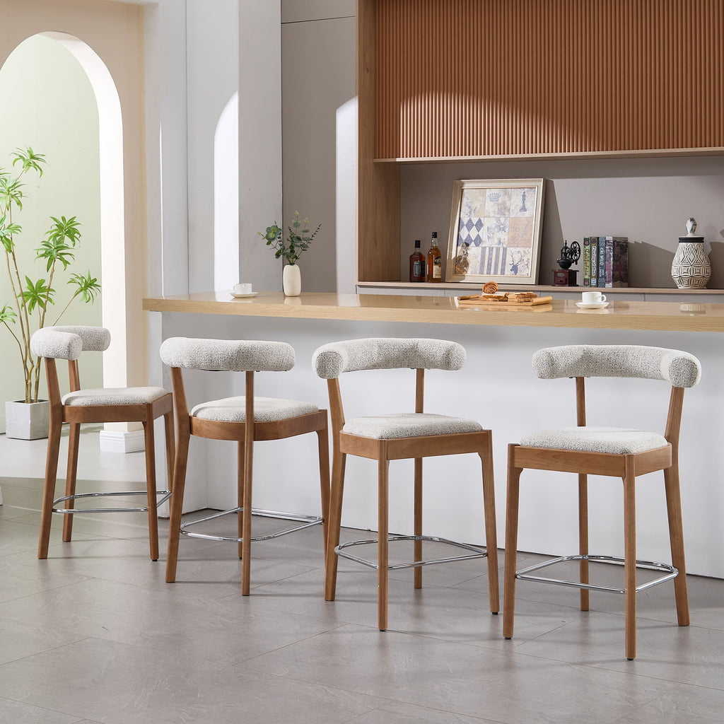 EALSON Modern 27"H Curved Back Counter Stools Set of 2 - 5732CS