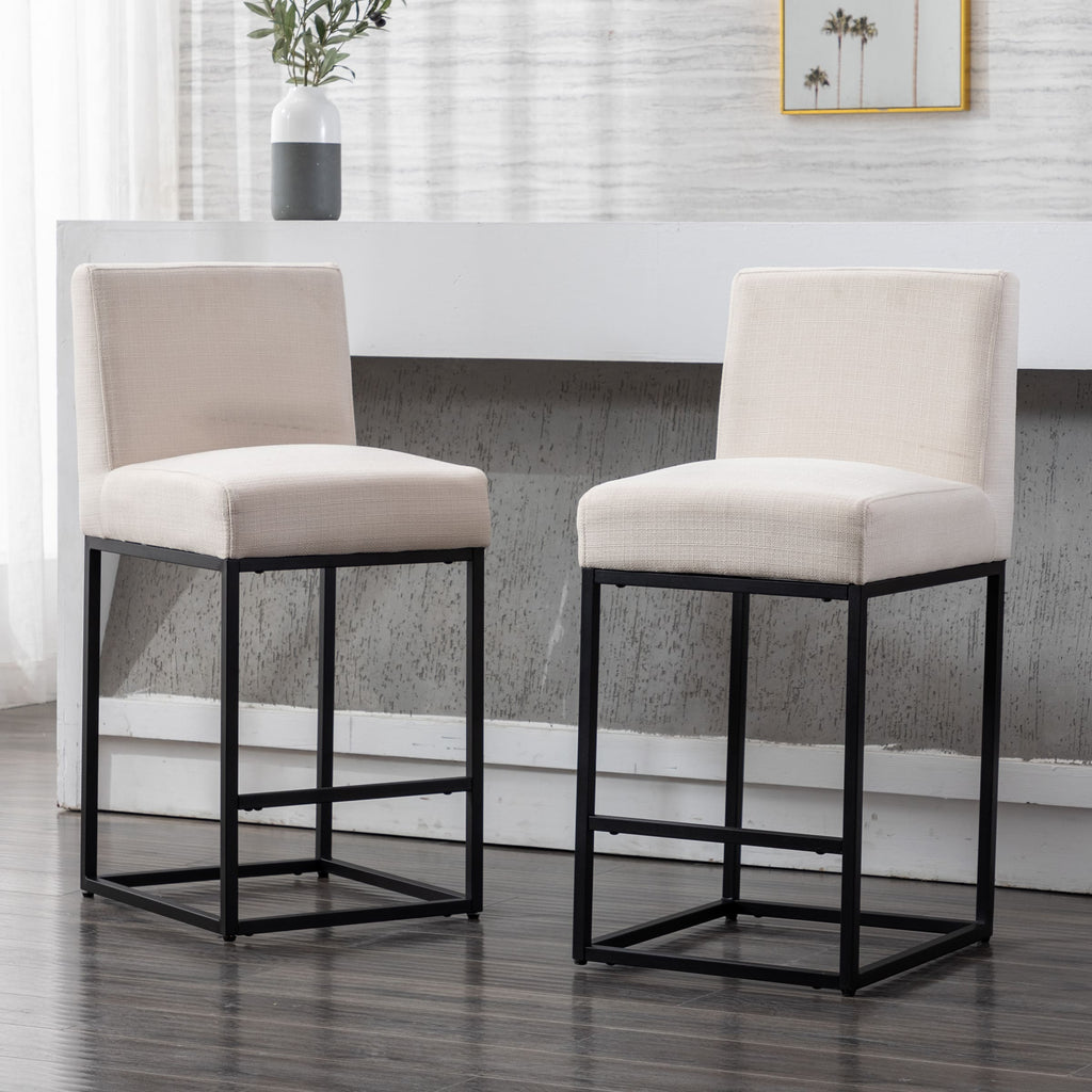 27"H & 31"H Metal Frame Counter Height Bar Stools Set of 2 - 5691